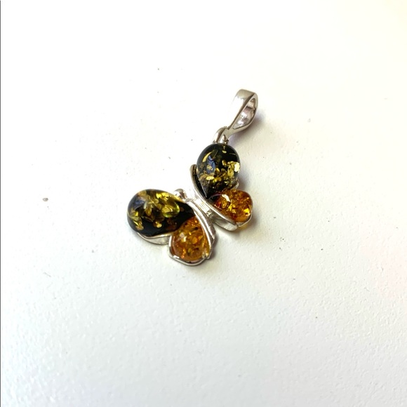 Jewelry | Tri Color Baltic Amber Beautiful Butterfly Pendant | Poshmark